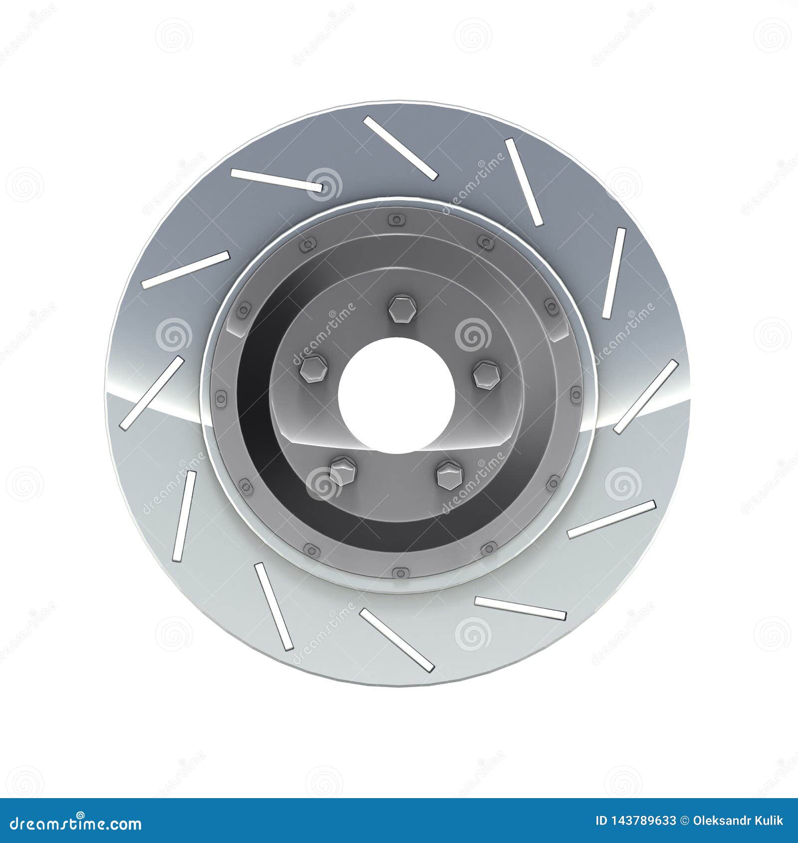 Brake Disk Isolated on White Background 3d Stock Illustration ...