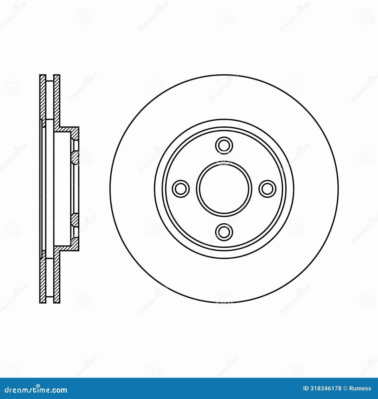 Car Brake Disc Rotor Icon. Vector Illustration Stock Vector ...