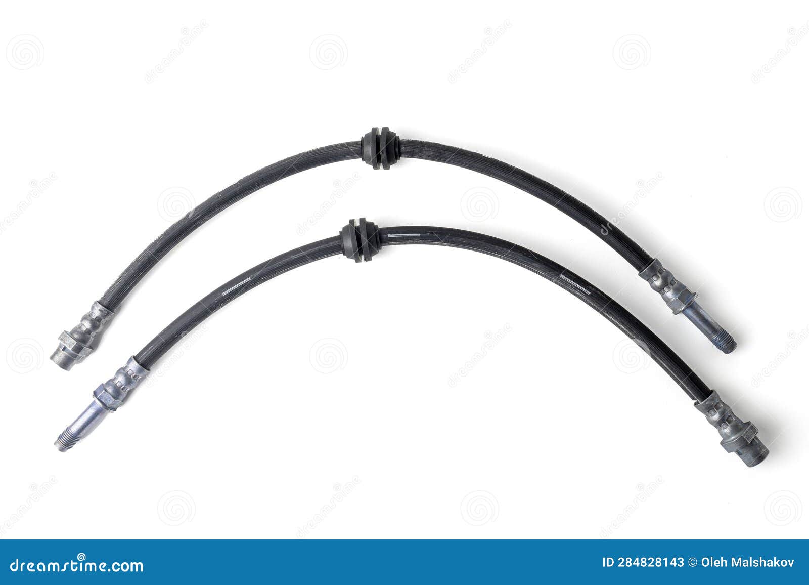 Brake Hose from a Car on White Stock Image - Image of hoses, repair ...