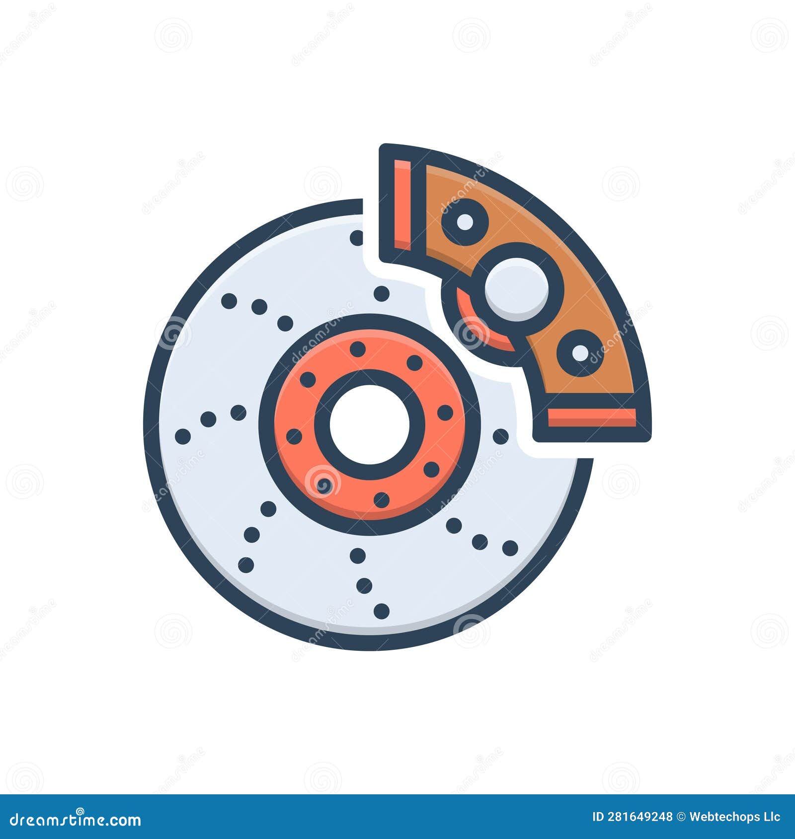 Color Illustration Icon for Brake, Disc and Repair Stock Illustration ...