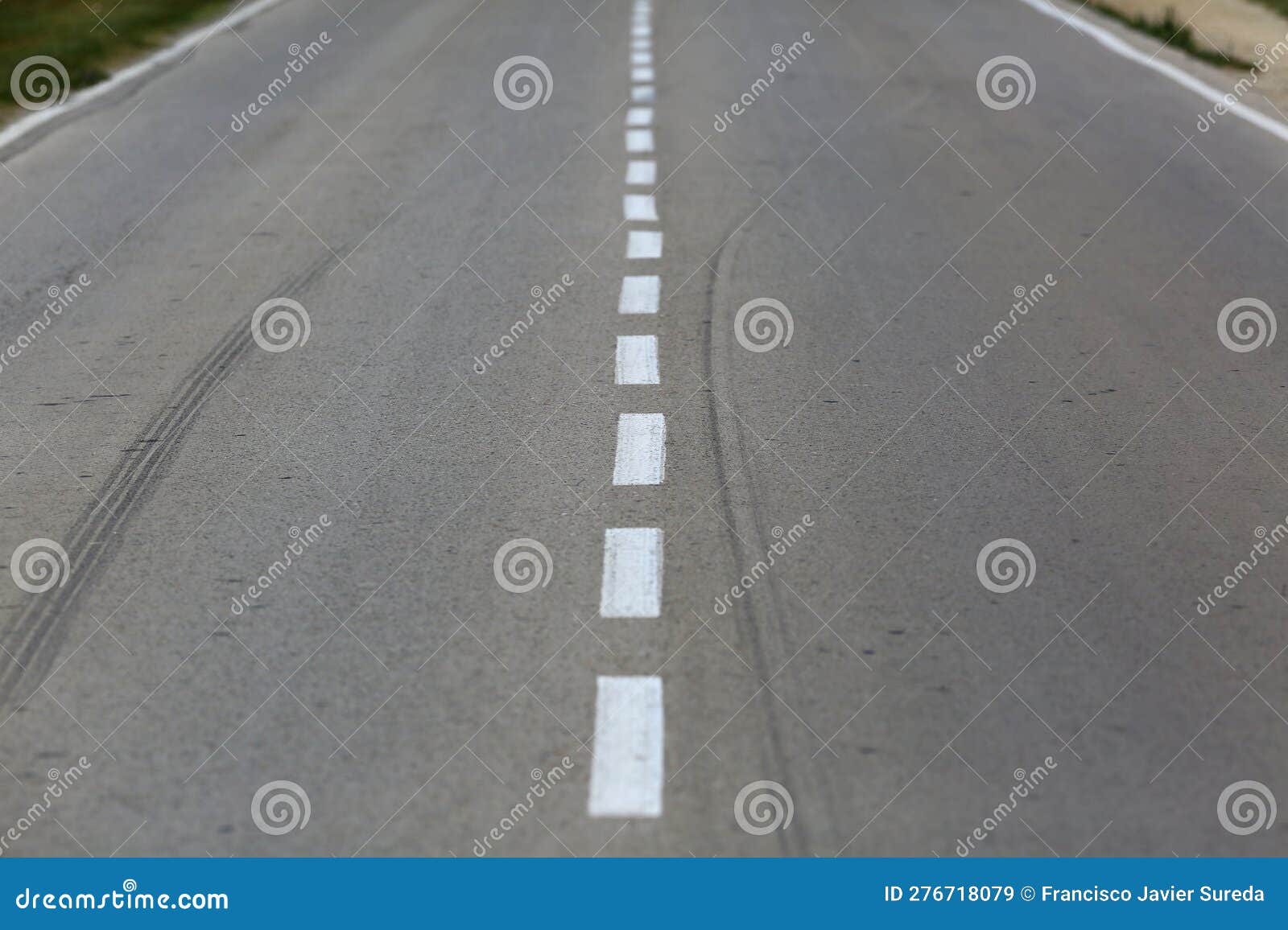 Brake Marks Trace in the Asphalt Road Stock Image - Image of line ...