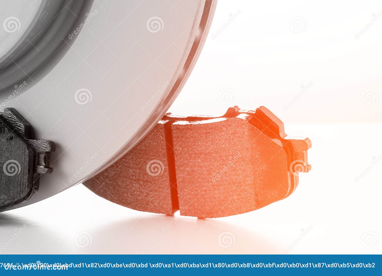 Brake Pads on White Background with Tinting Stock Photo - Image of ...