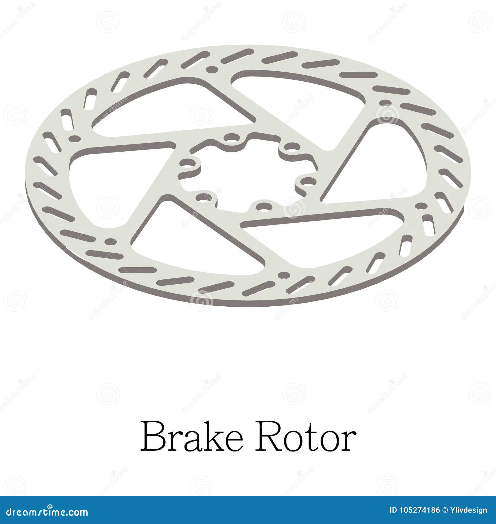 Brake Rotor Icon, Isometric 3d Style Stock Vector - Illustration of ...
