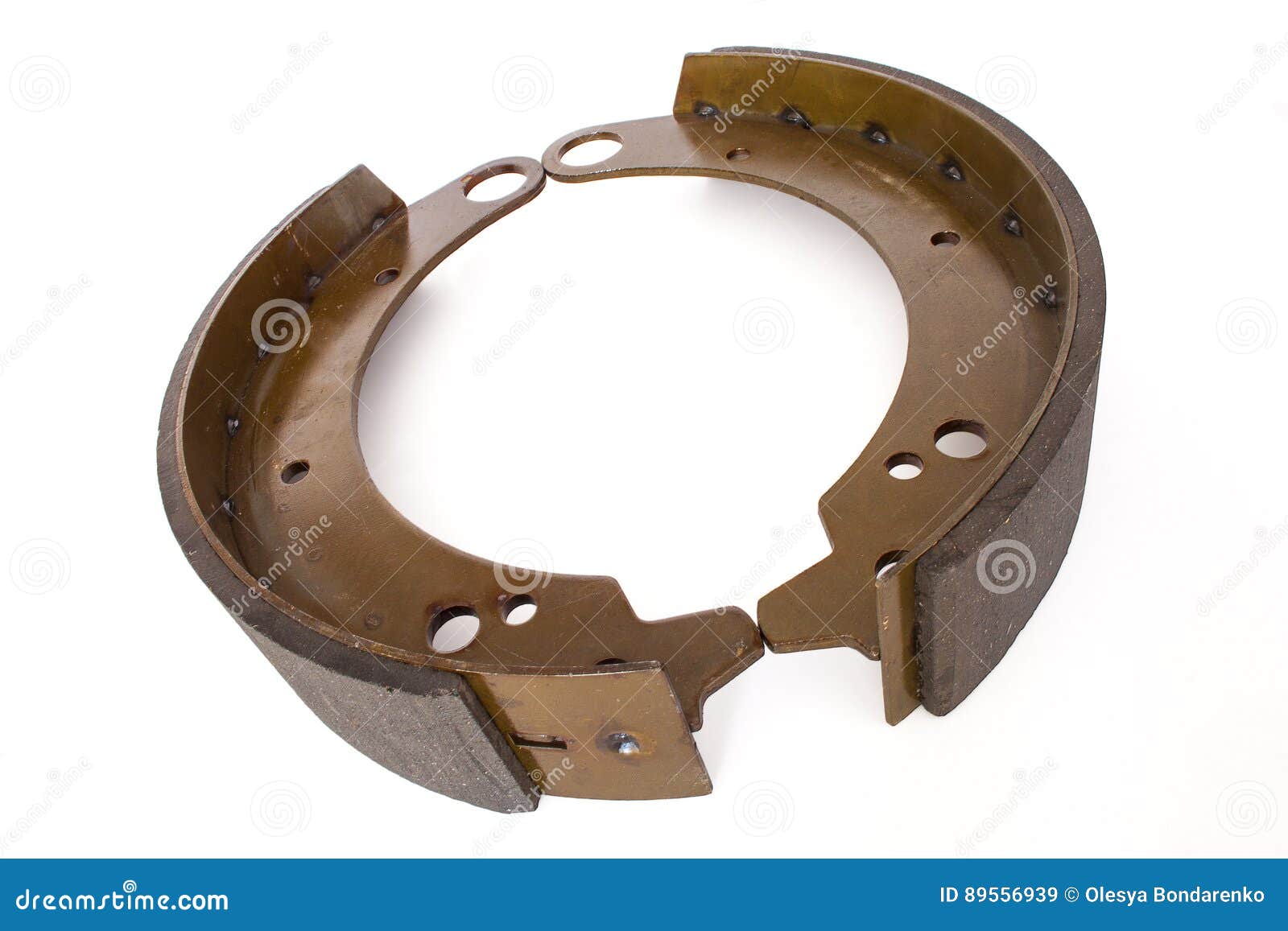 Brake shoe. stock image. Image of system, friction, steel - 89556939
