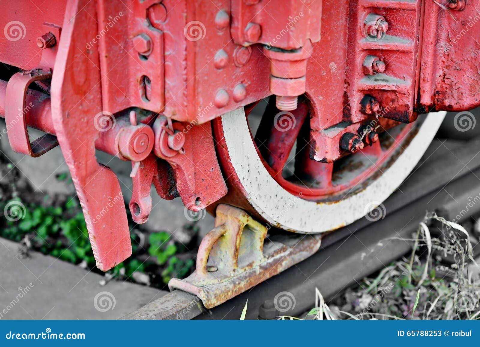 Brake System Mechanism on a Steam Train Stock Image - Image of coal ...