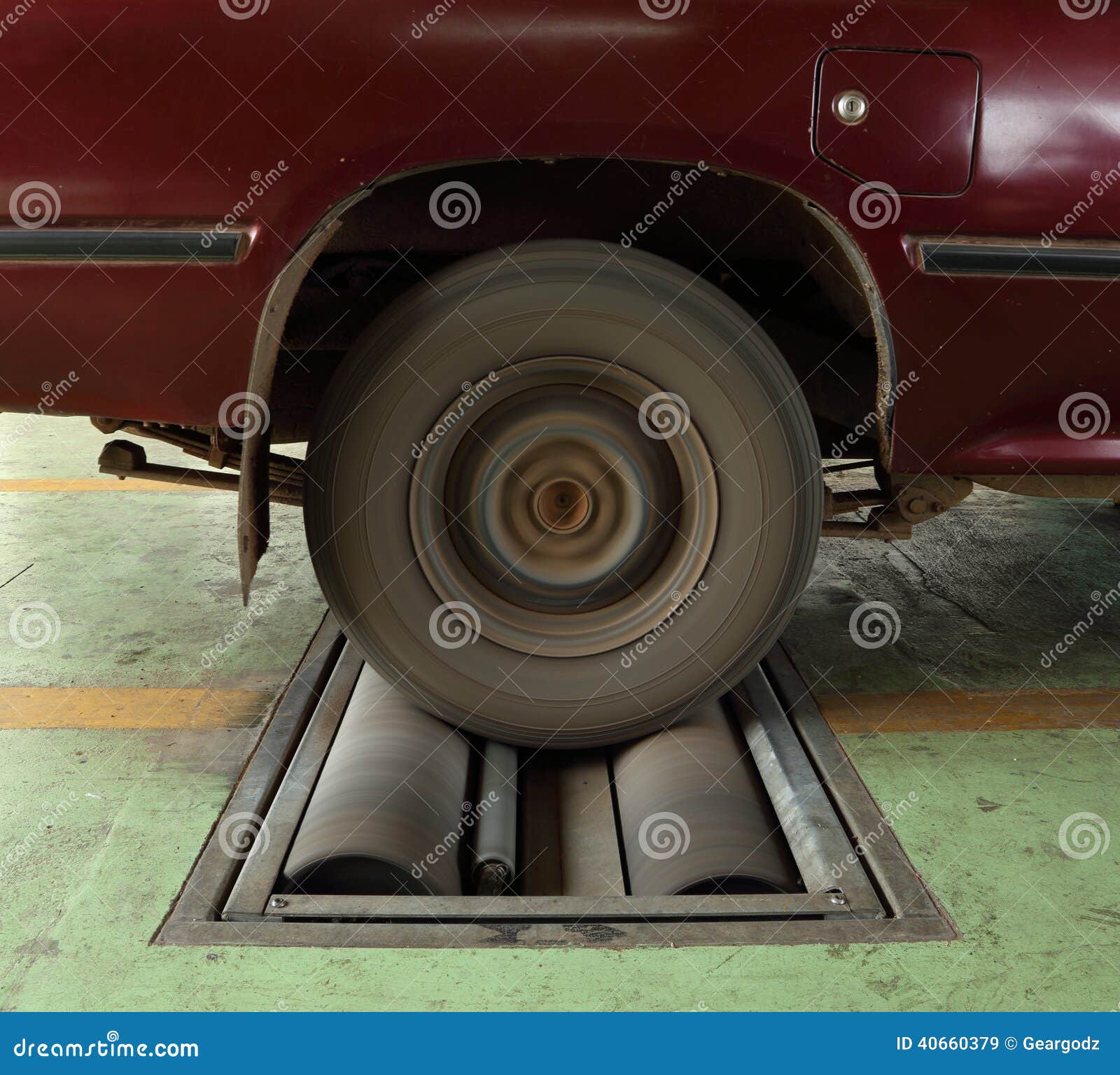 Brake Testing System of Car Stock Image - Image of rotate, repairing ...