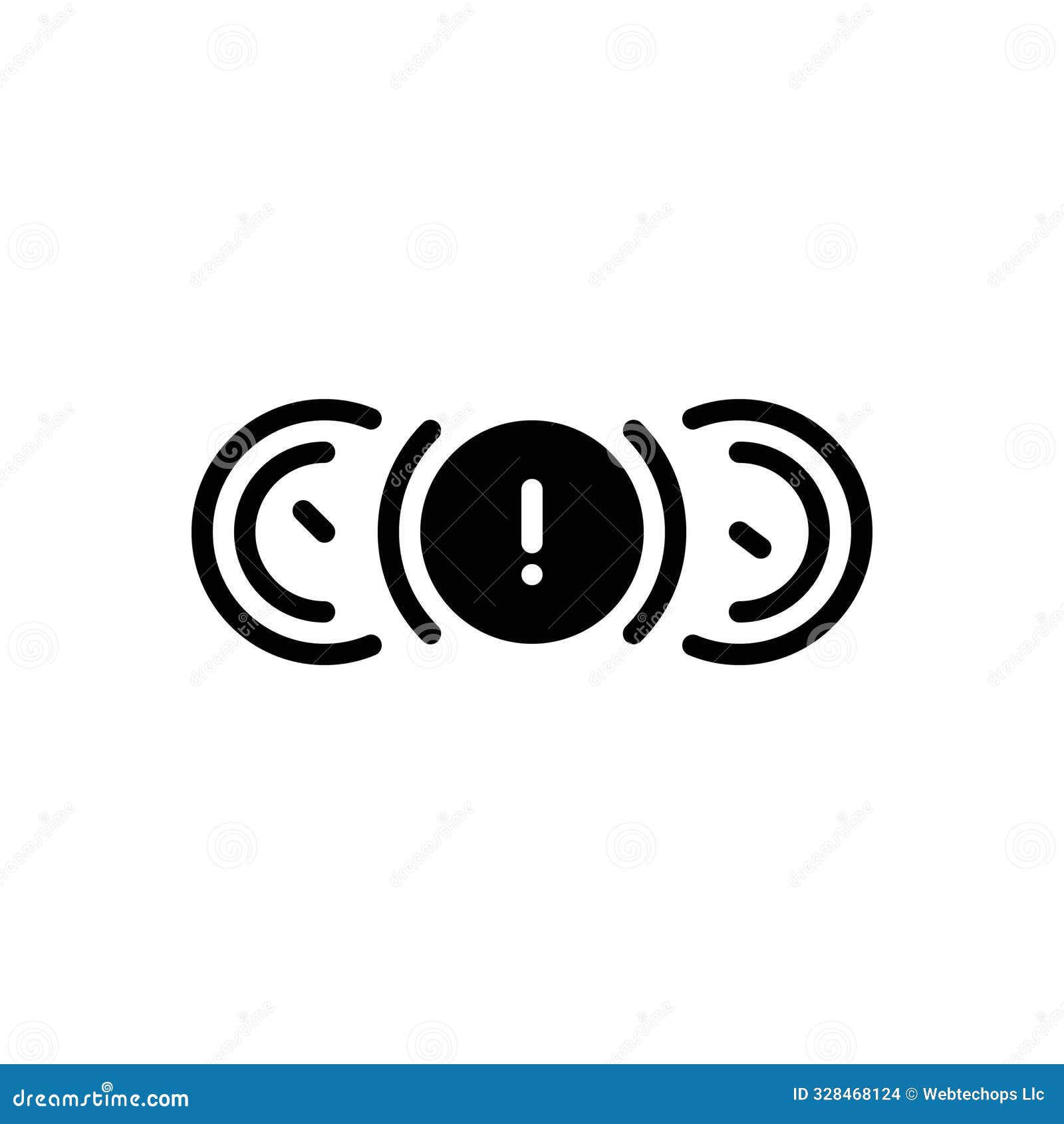Black Solid Icon for Brake Warning, Brake and Car Stock Illustration ...