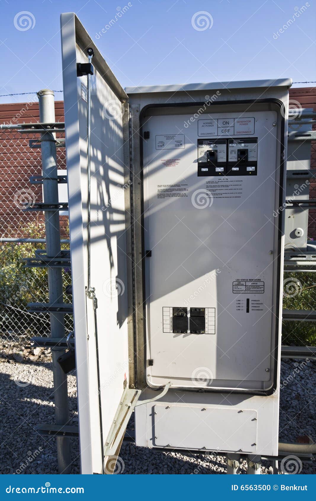 Brakers in the Box Installed on H-frame Stock Photo - Image of antenna ...