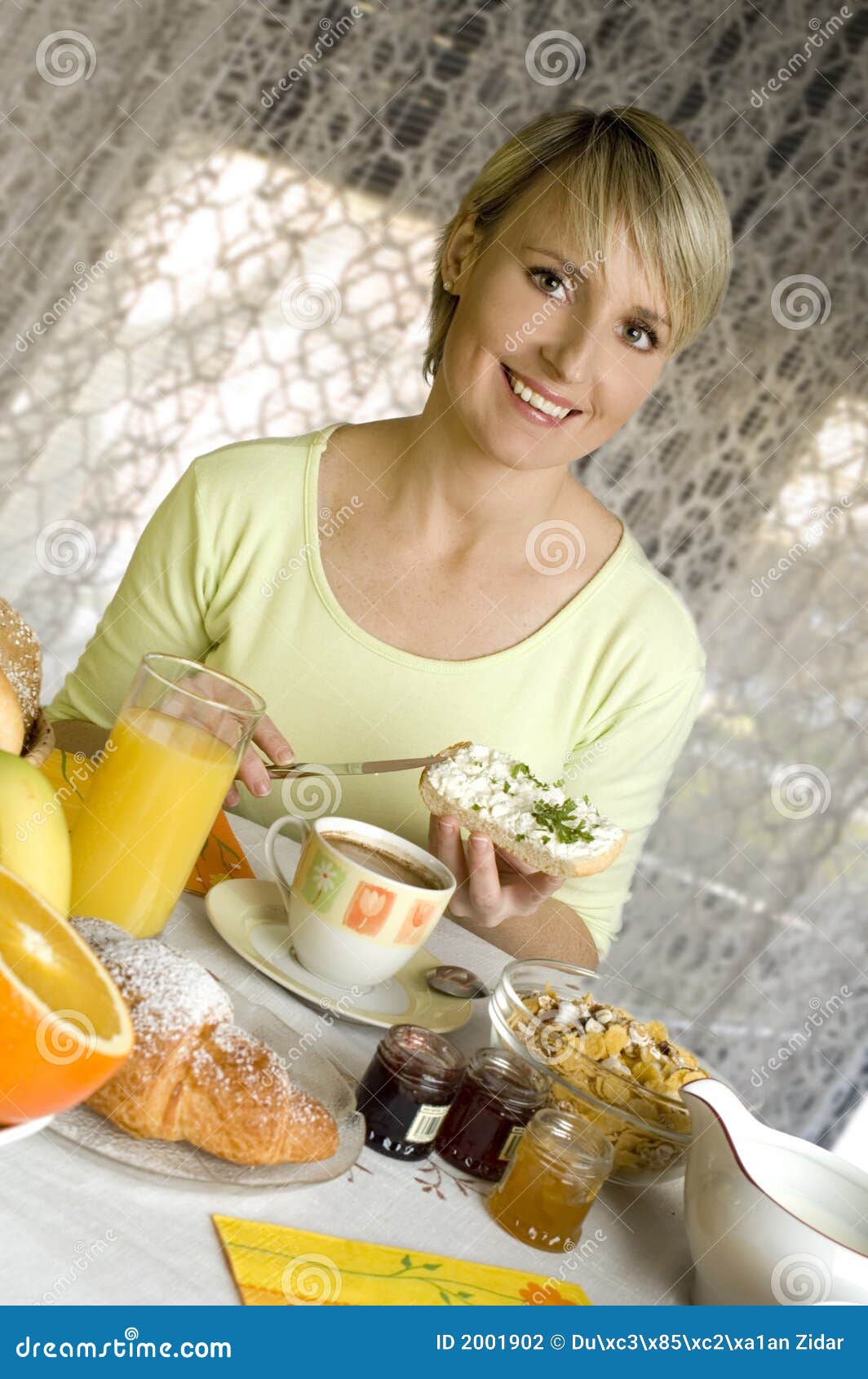 Brakfast stock photo. Image of woman, comfort, coffee - 2001902
