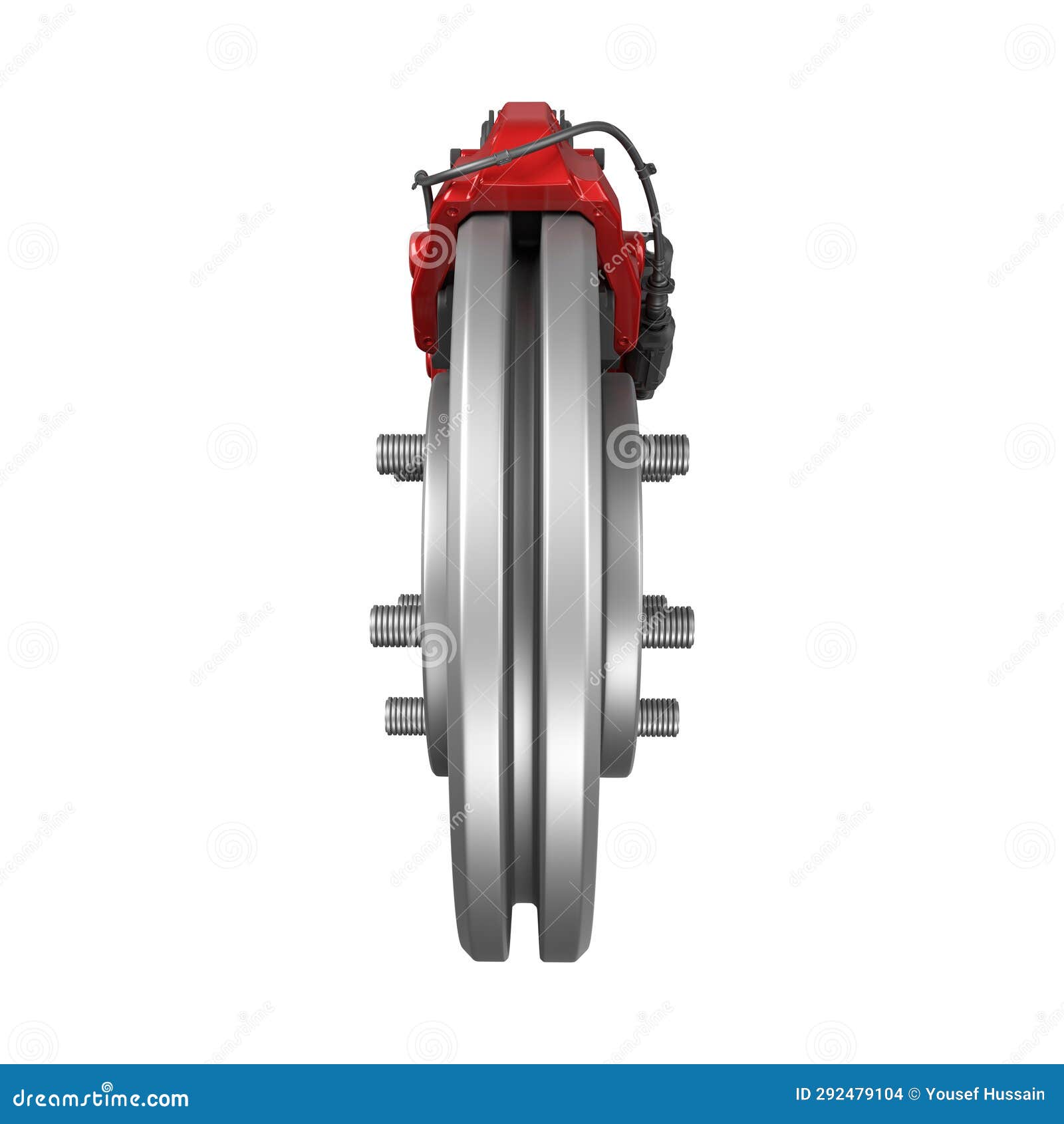 Braking System. Car Brake Disk Isolated on White Background. Stock ...