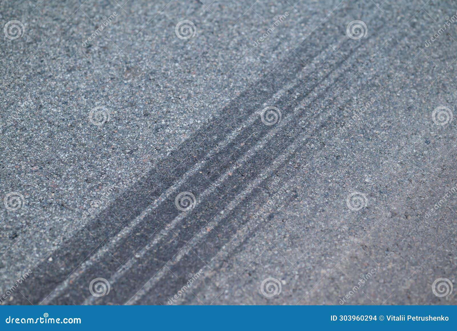Braking Trace on Asphalt Road Stock Photo - Image of tire, transport ...