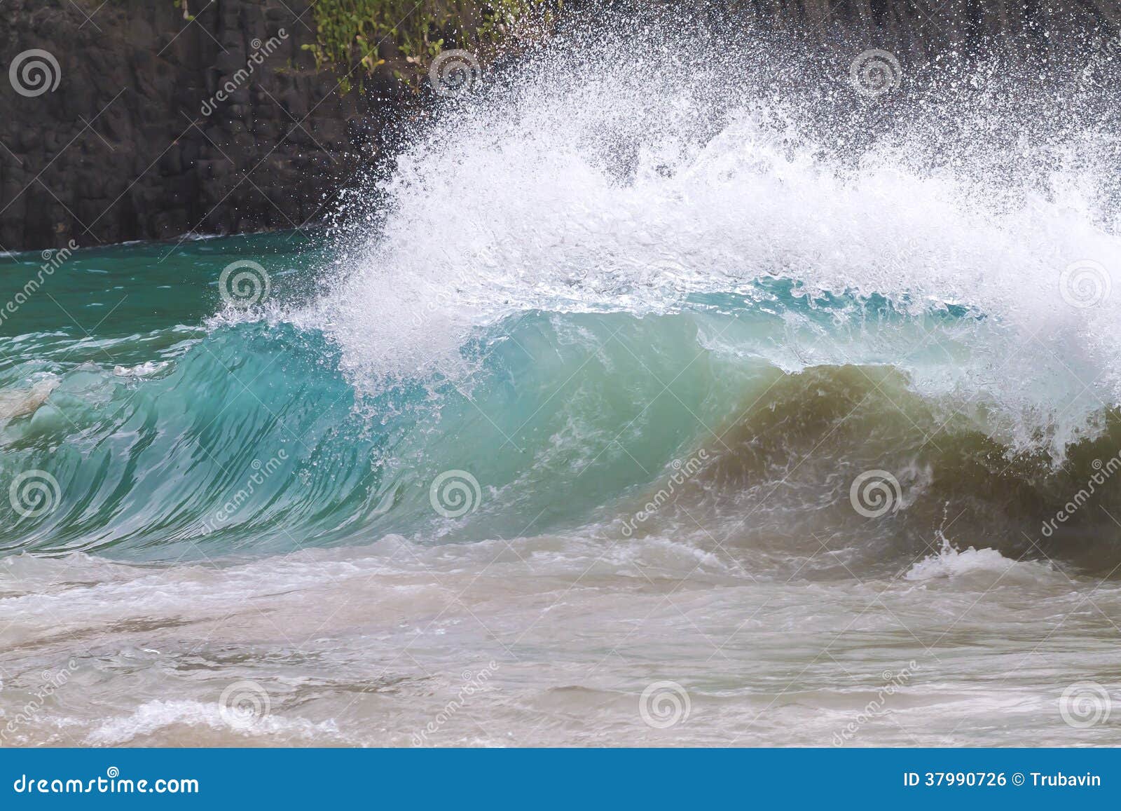 Braking wave stock photo. Image of fresh, ocean, coastline - 37990726