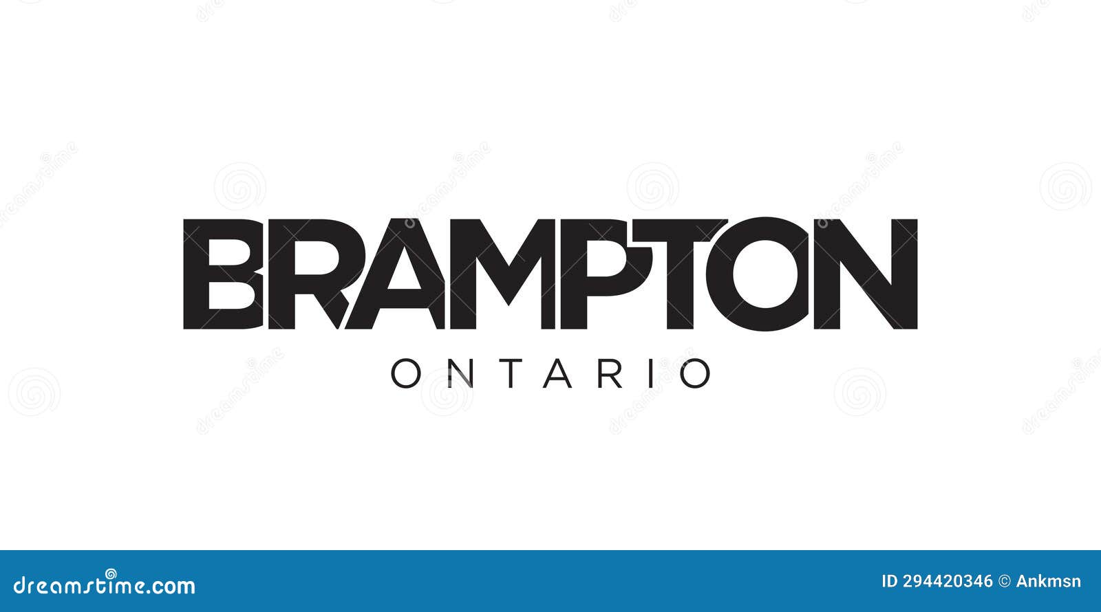 Brampton in the Canada Emblem. the Design Features a Geometric Style ...