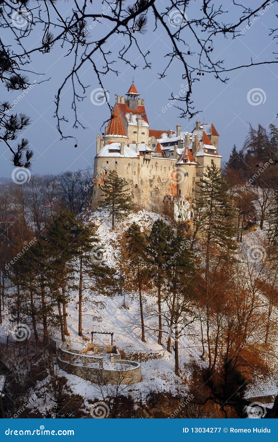 Bran Castle stock image. Image of dracula, landscape - 13034277