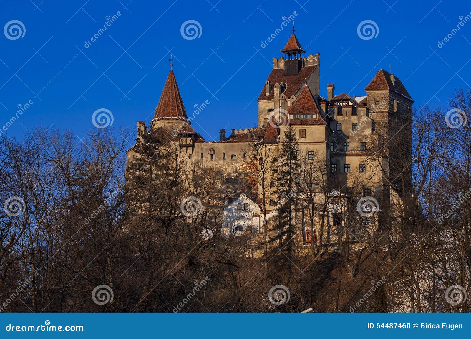 Bran castle stock photo. Image of dracula, sunset, bran - 64487460