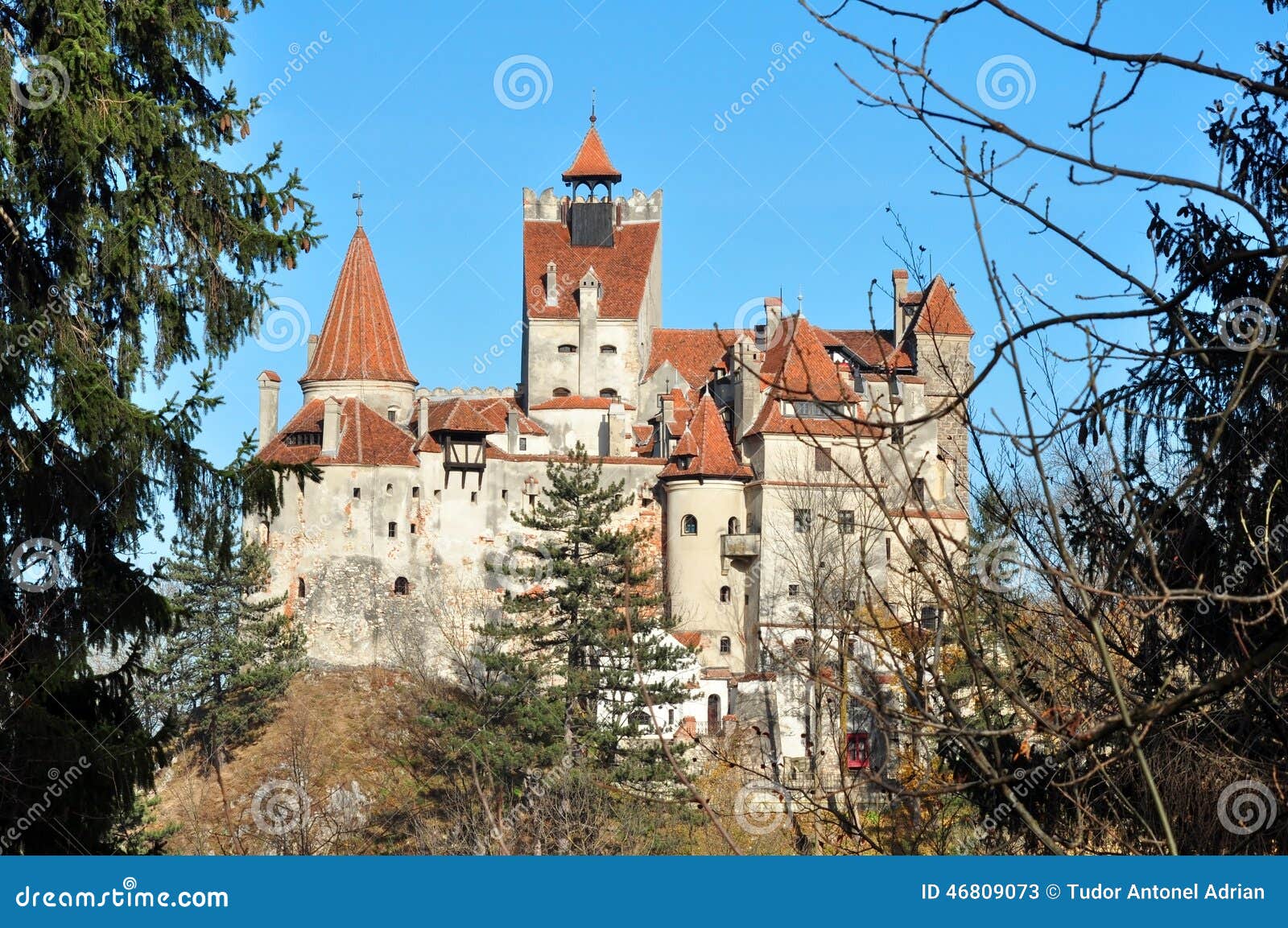 Bran castle stock image. Image of castle, landmark, famous - 46809073