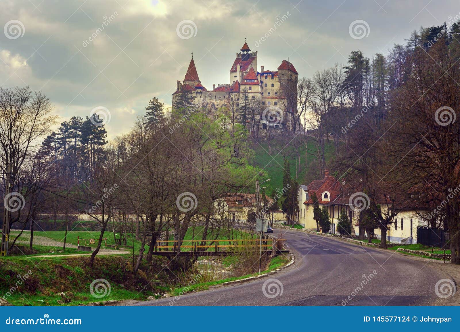 Bran Castle in Romania, Transylvania. Stock Photo - Image of palace ...