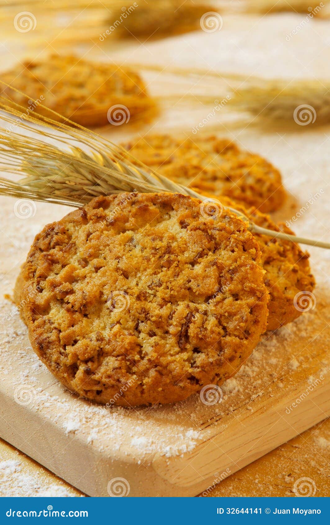 Bran flake cookies stock image. Image of bran, cereal - 32644141