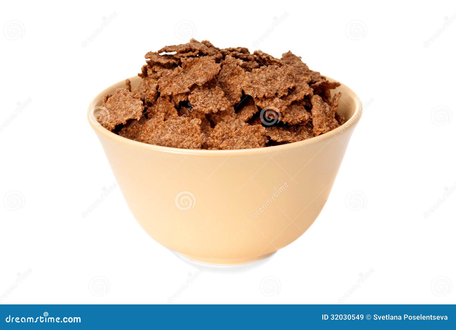 Bran flakes in a bowl stock image. Image of flakes, fiber - 32030549
