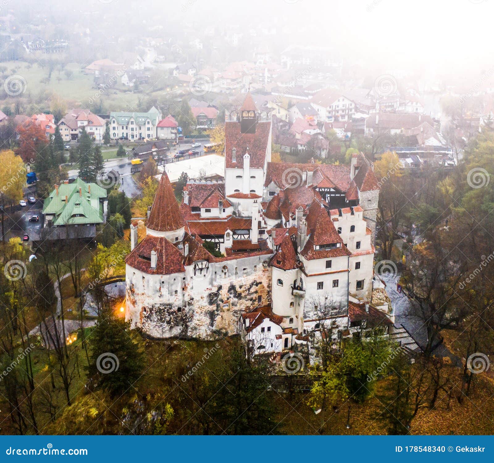 Bran Fortress in Romania stock photo. Image of brasov - 178548340