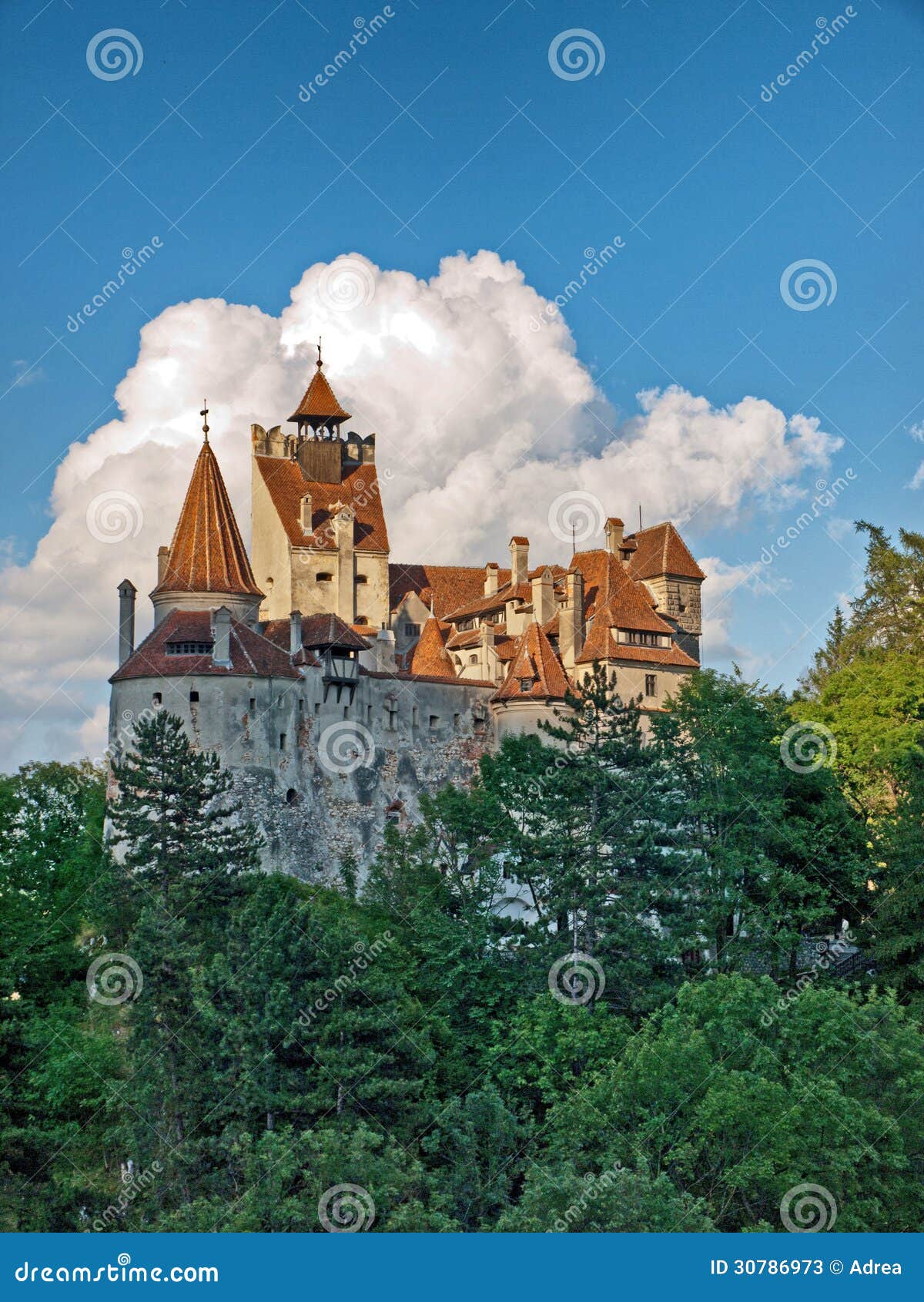 Bran Castle View in a Summer Day Stock Image - Image of palace, castle ...