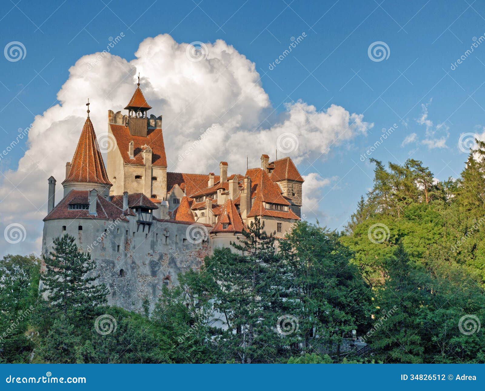 Bran Castle View in a Summer Day Stock Photo - Image of bran ...