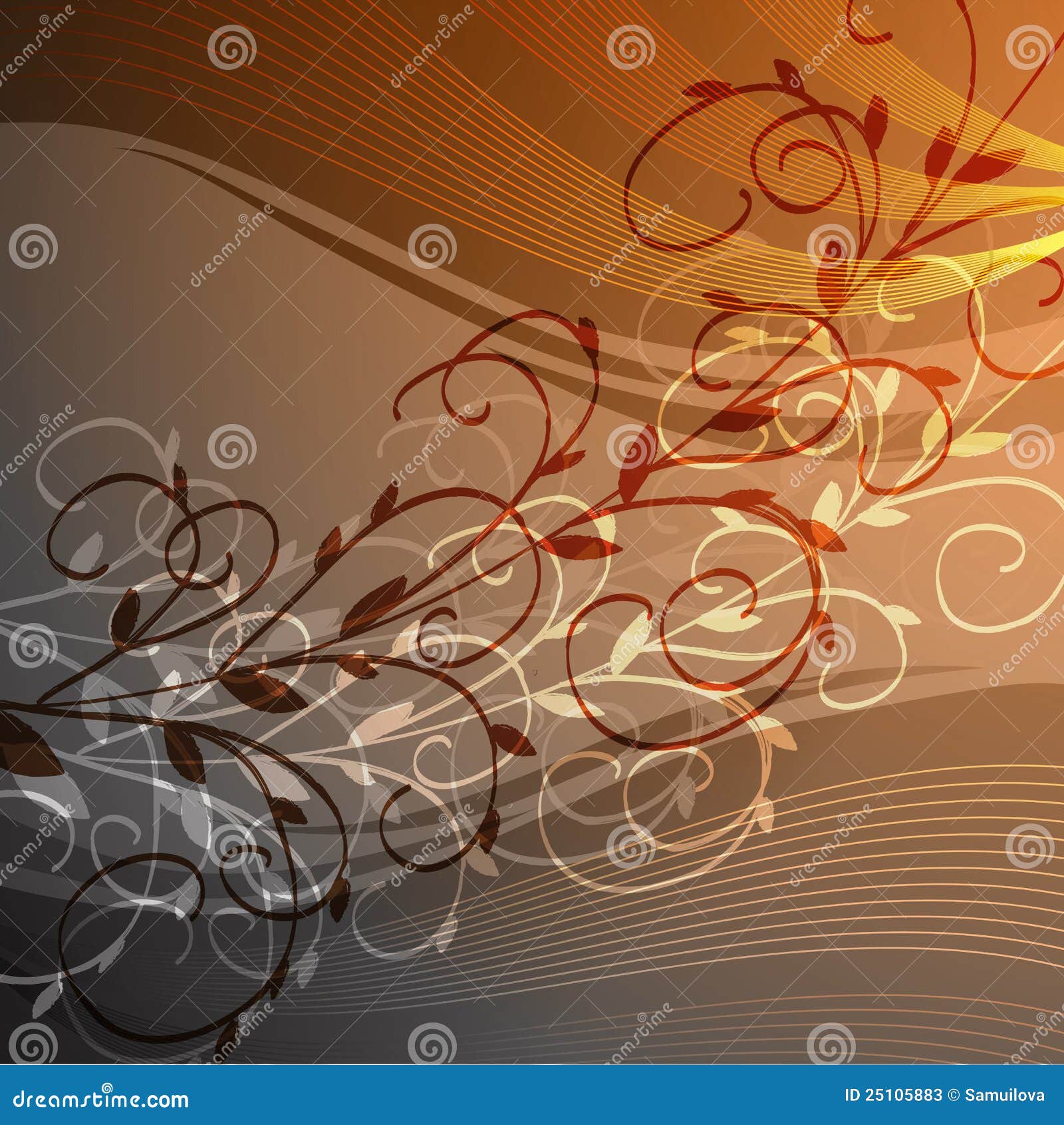 Branch on the Abstract Background Stock Vector - Illustration of ...