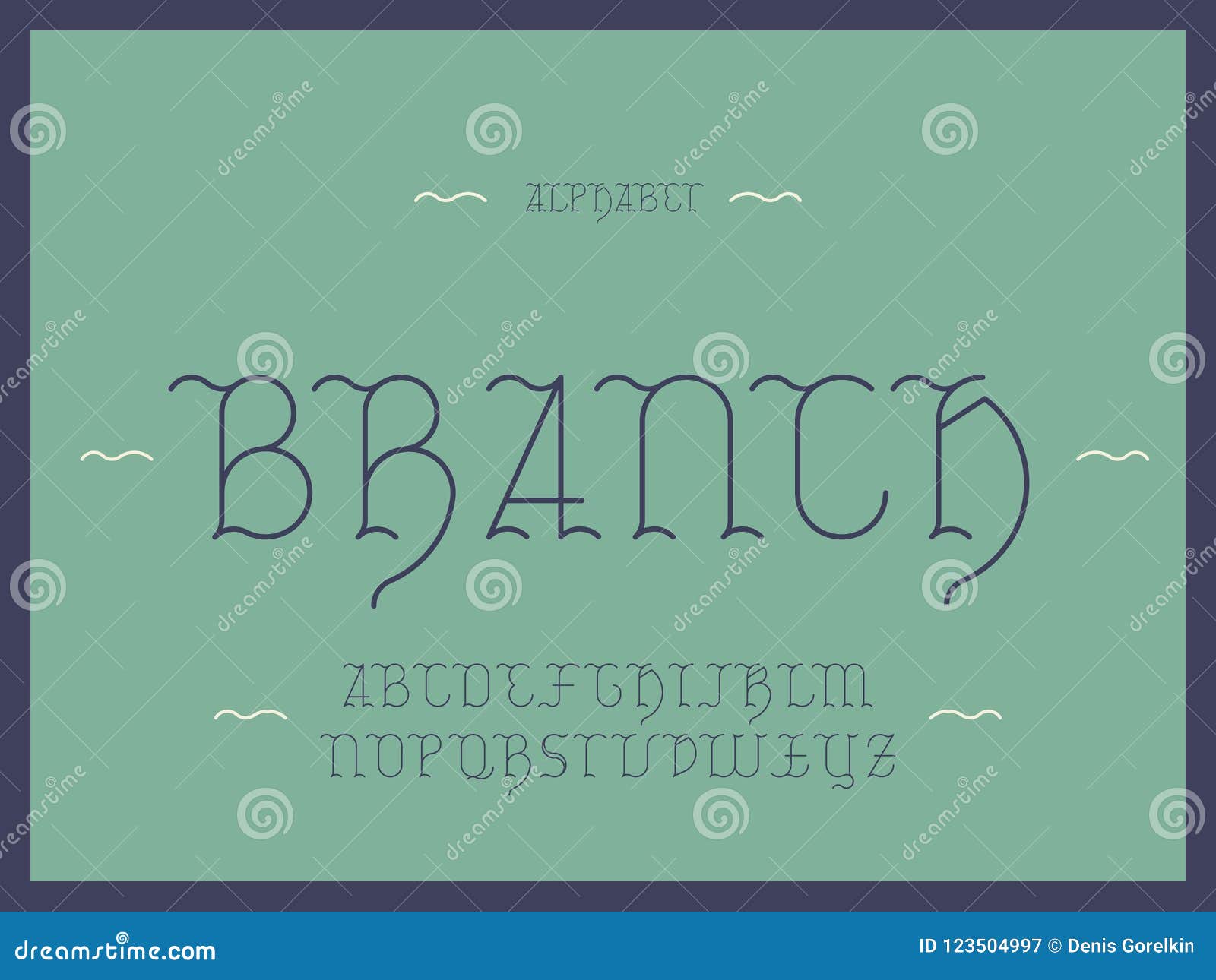 Branch Alphabet. Vector Letters Stock Vector - Illustration of ...