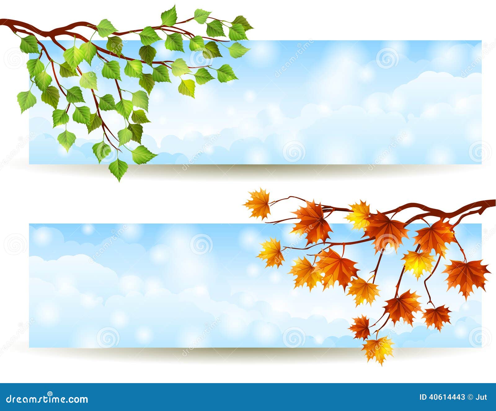 Branch banners stock vector. Illustration of light, rural - 40614443