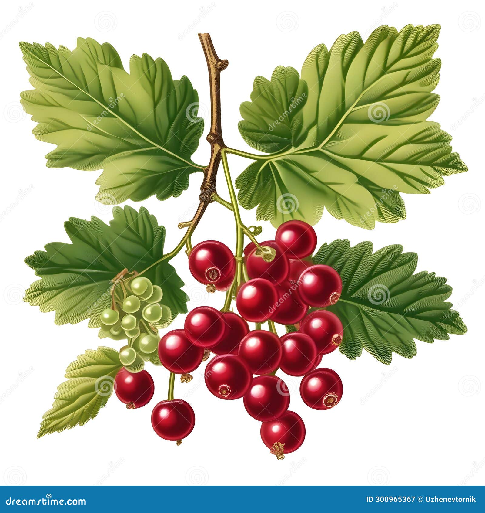 Branch with Currant Vintage Drawing Stock Illustration - Illustration ...