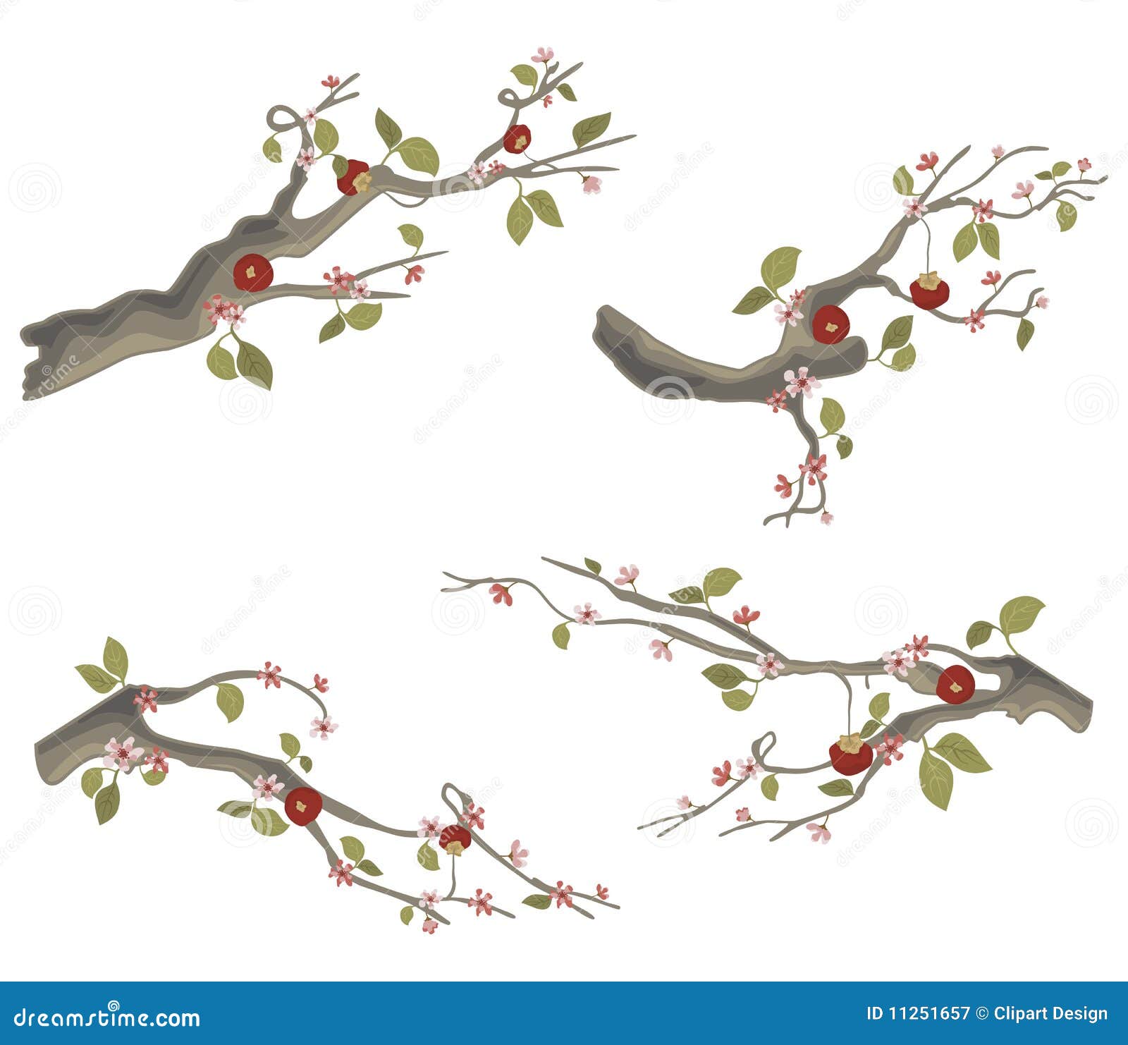 Branch design set stock illustration. Illustration of beautiful - 11251657