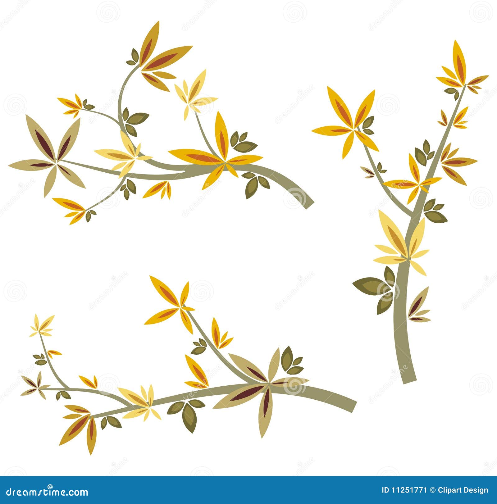 Branch design set stock illustration. Illustration of beautiful - 11251771