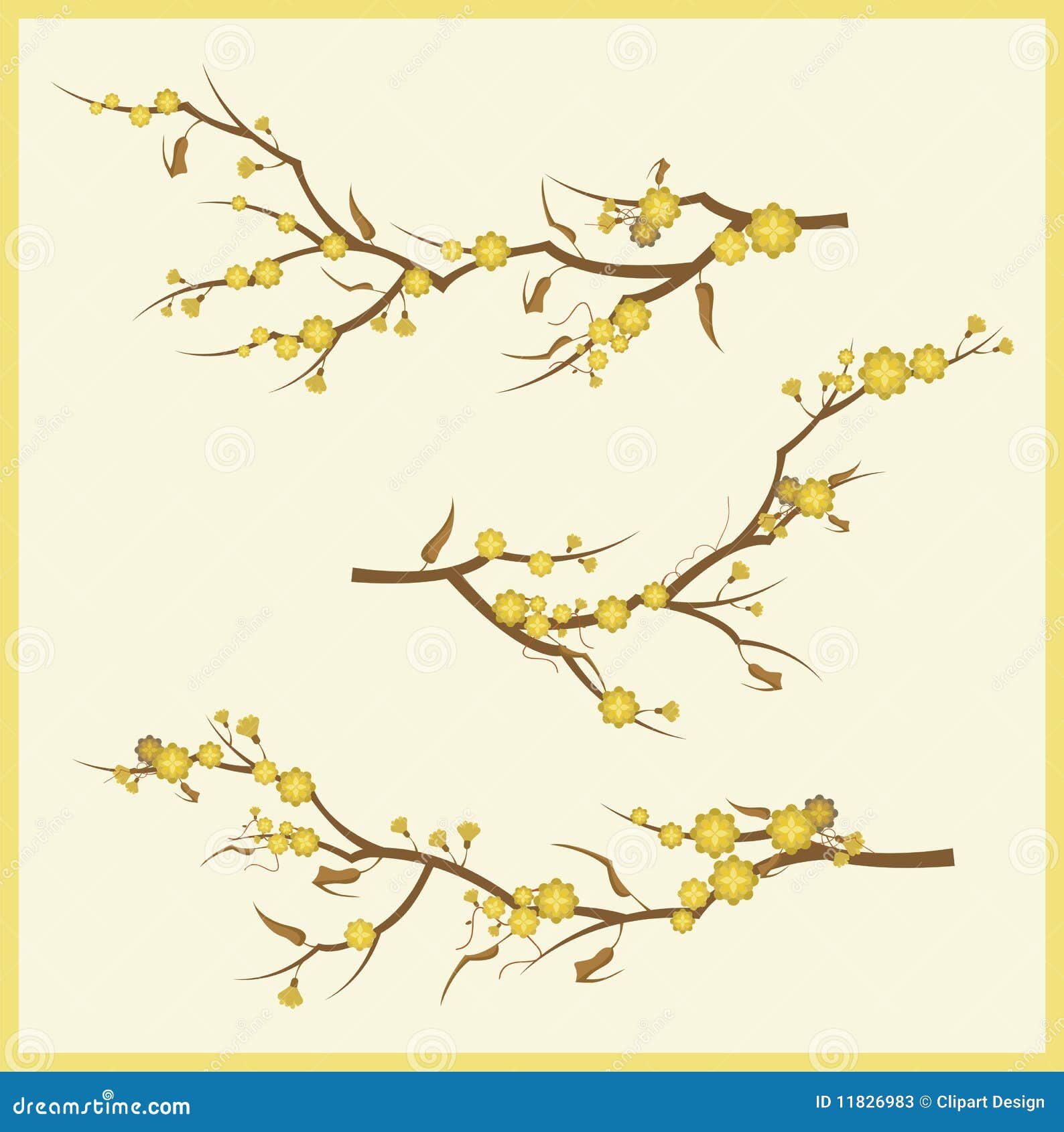 Branch design set stock illustration. Illustration of flora - 11826983