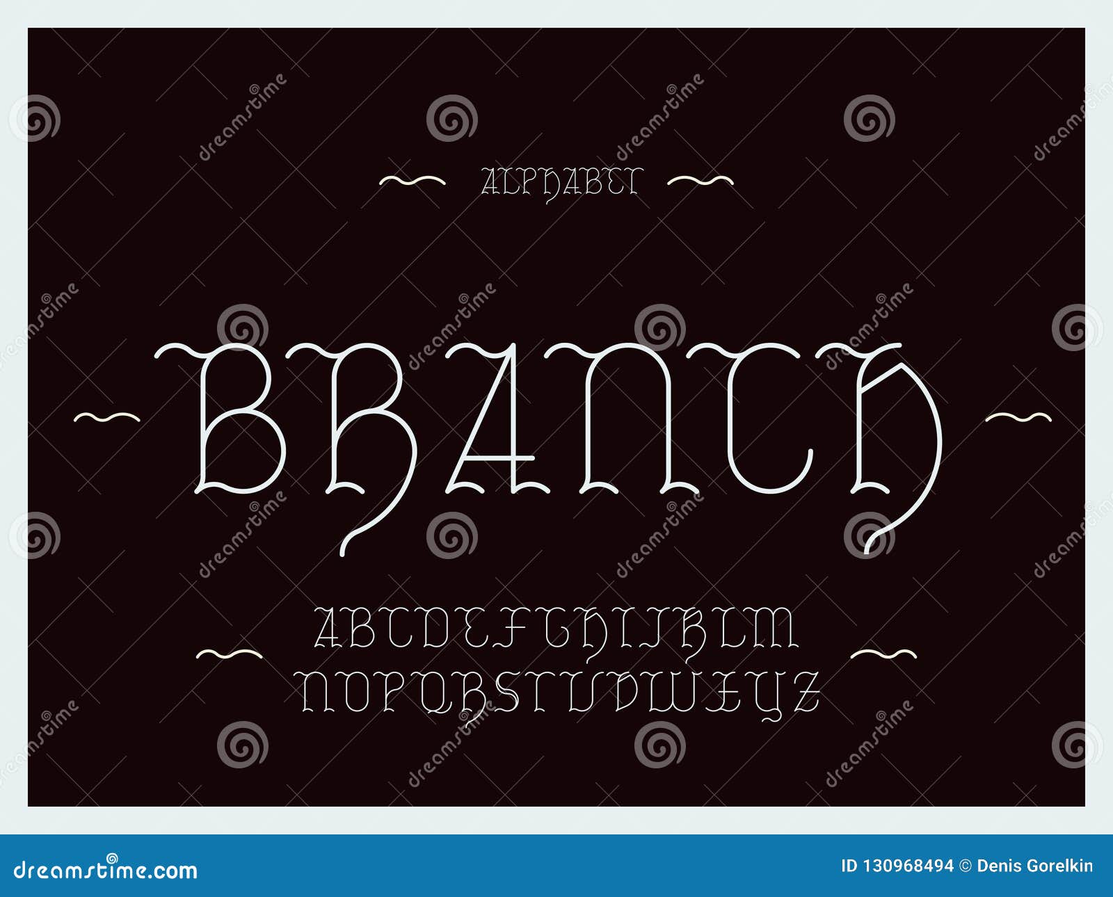 Branch Font. Vector Alphabet Stock Vector - Illustration of letters ...