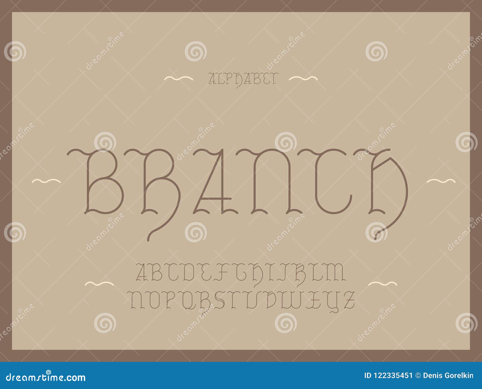 Branch Alphabet. Vector Letters. Stock Vector - Illustration of display ...