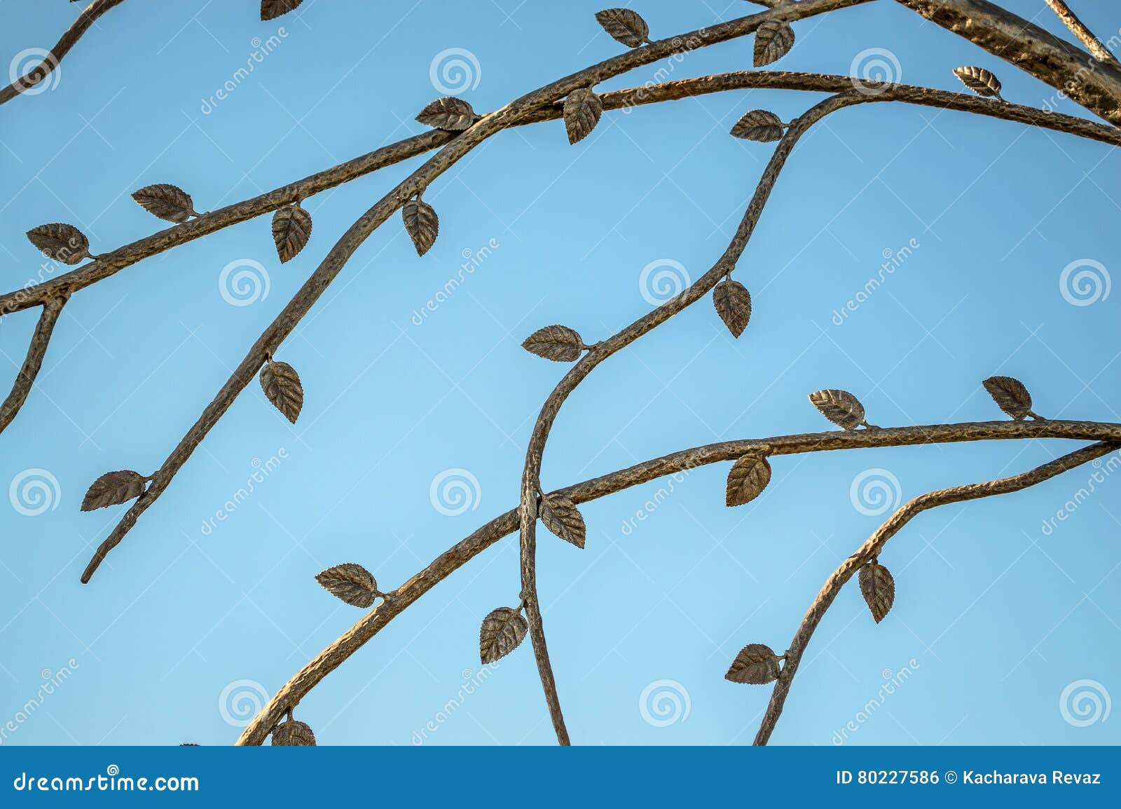 Branch forged from steel stock photo. Image of ornament - 80227586