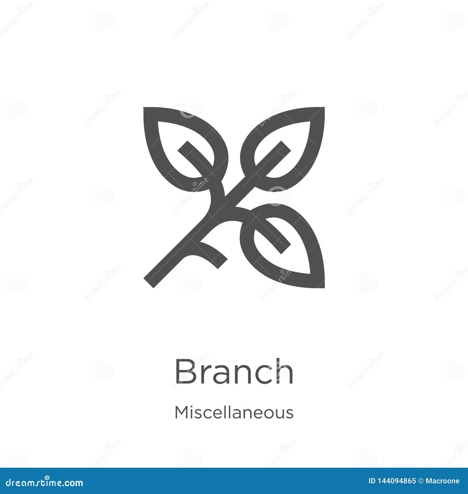 Branch Icon Vector from Miscellaneous Collection. Thin Line Branch ...