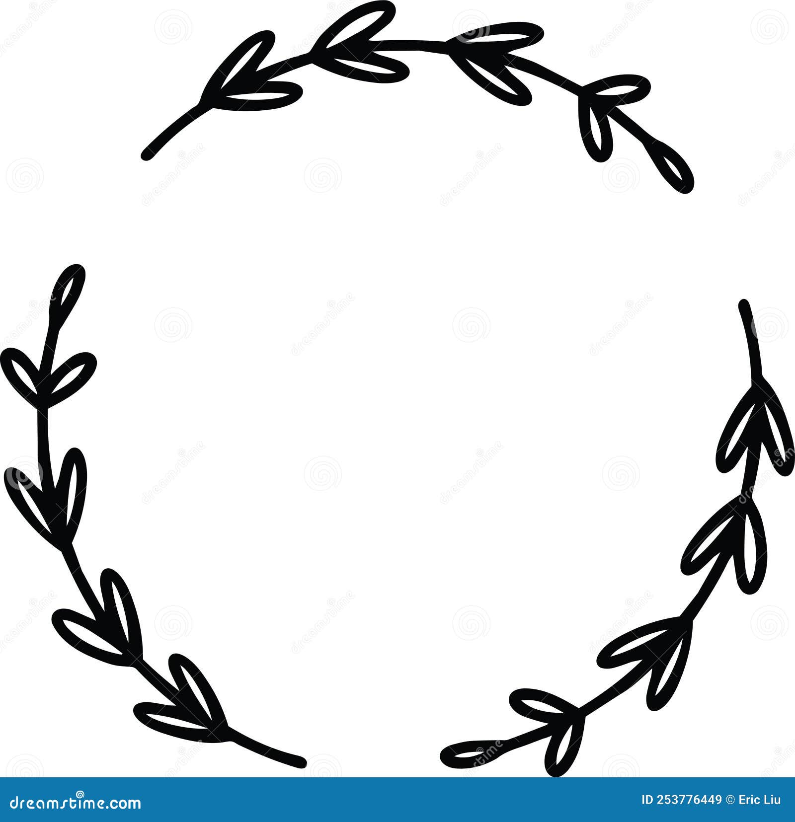 Branch Leaf Monogram Frame Border VEctor Icon Stock Vector ...