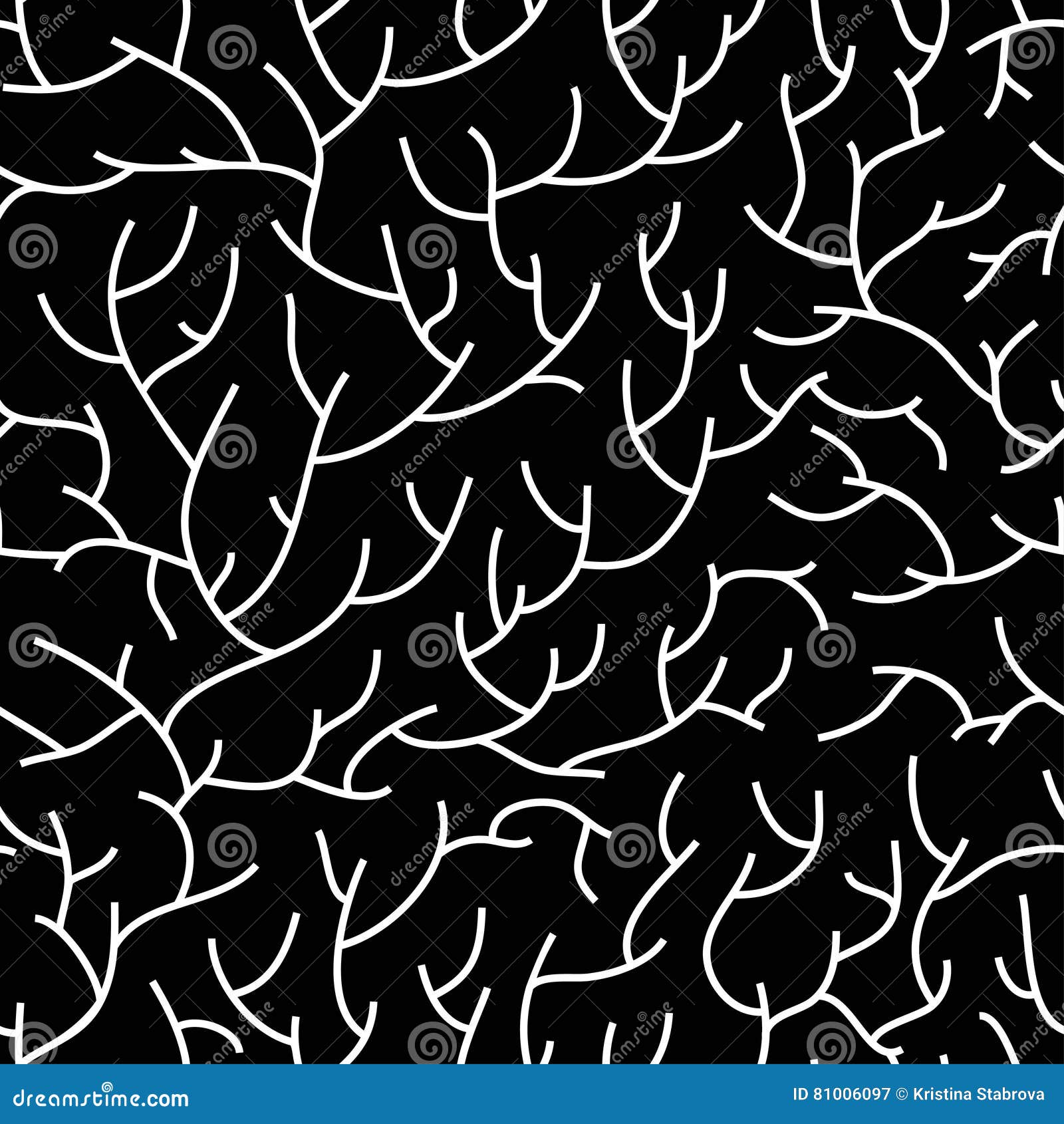 Branch Lines. Seamless Pattern Stock Vector - Illustration of painting ...