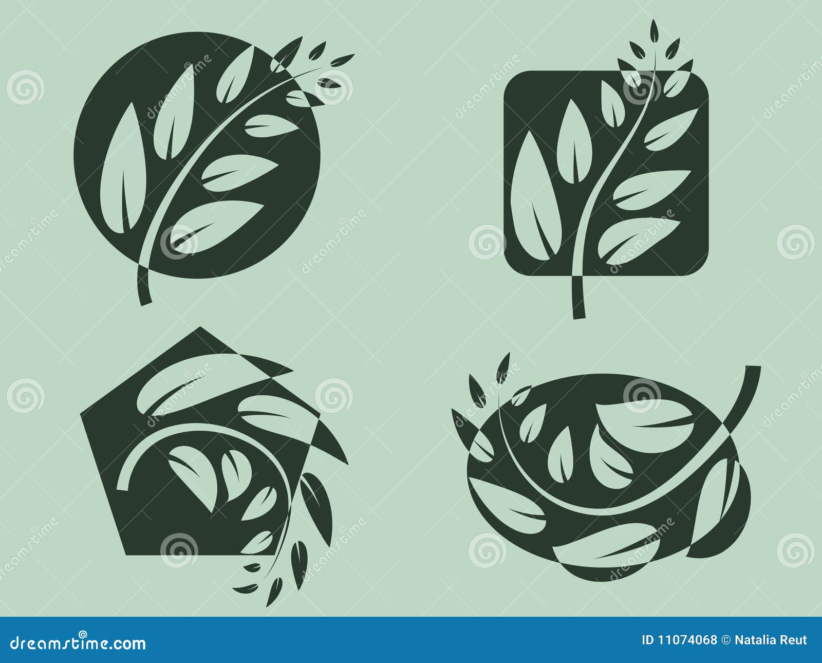Branch logos stock vector. Illustration of life, elegance - 11074068