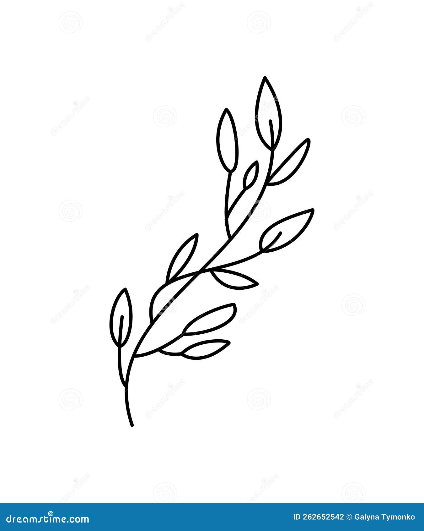 Branch Outline Vector Icon. Thin Line Black Branch Icon, Flat Vector ...
