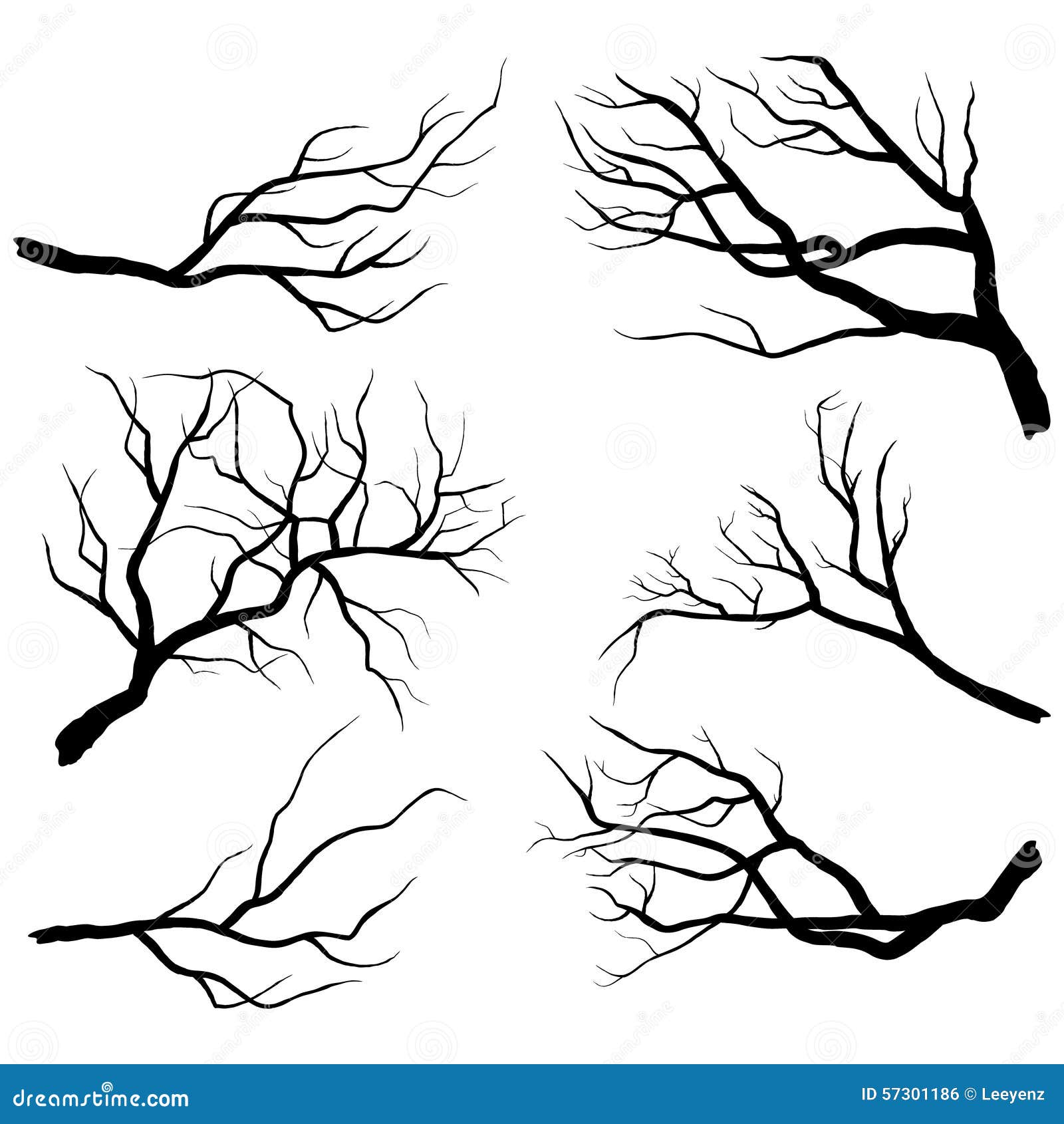 Silhouette Of The Branch Tree Vector Illustration | CartoonDealer.com ...