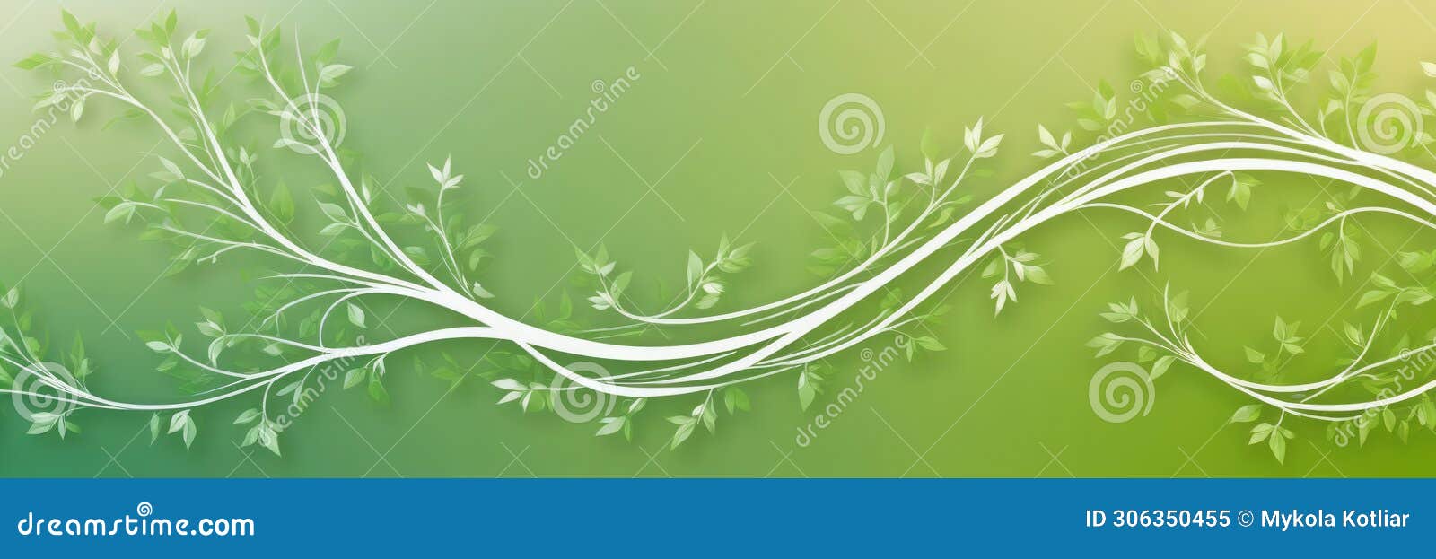 Branched Shapes in White and Spring Green Stock Image - Image of ...