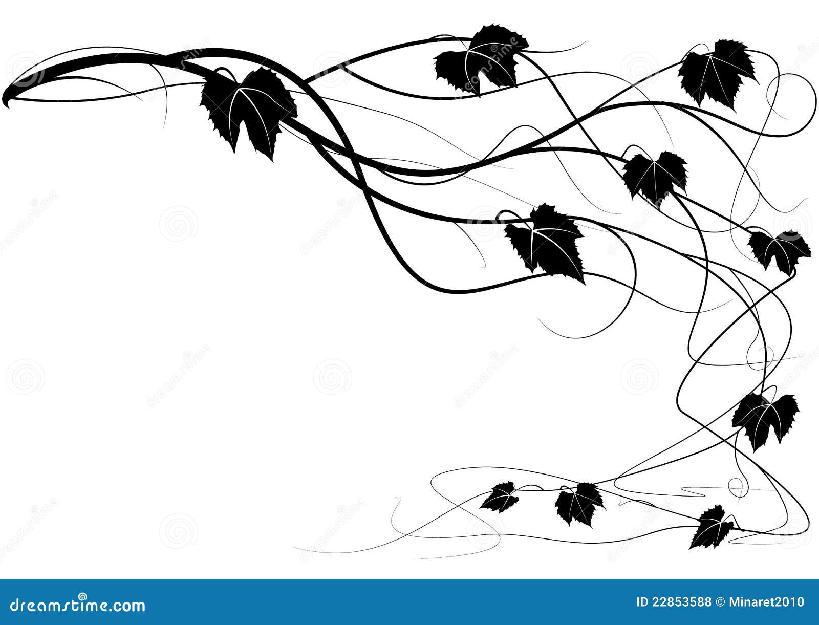 Branches de vigne illustration de vecteur. Illustration du élément ...