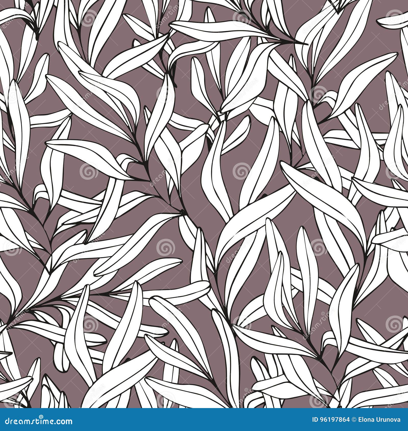 Branches. Hand drawing stock vector. Illustration of floral - 96197864