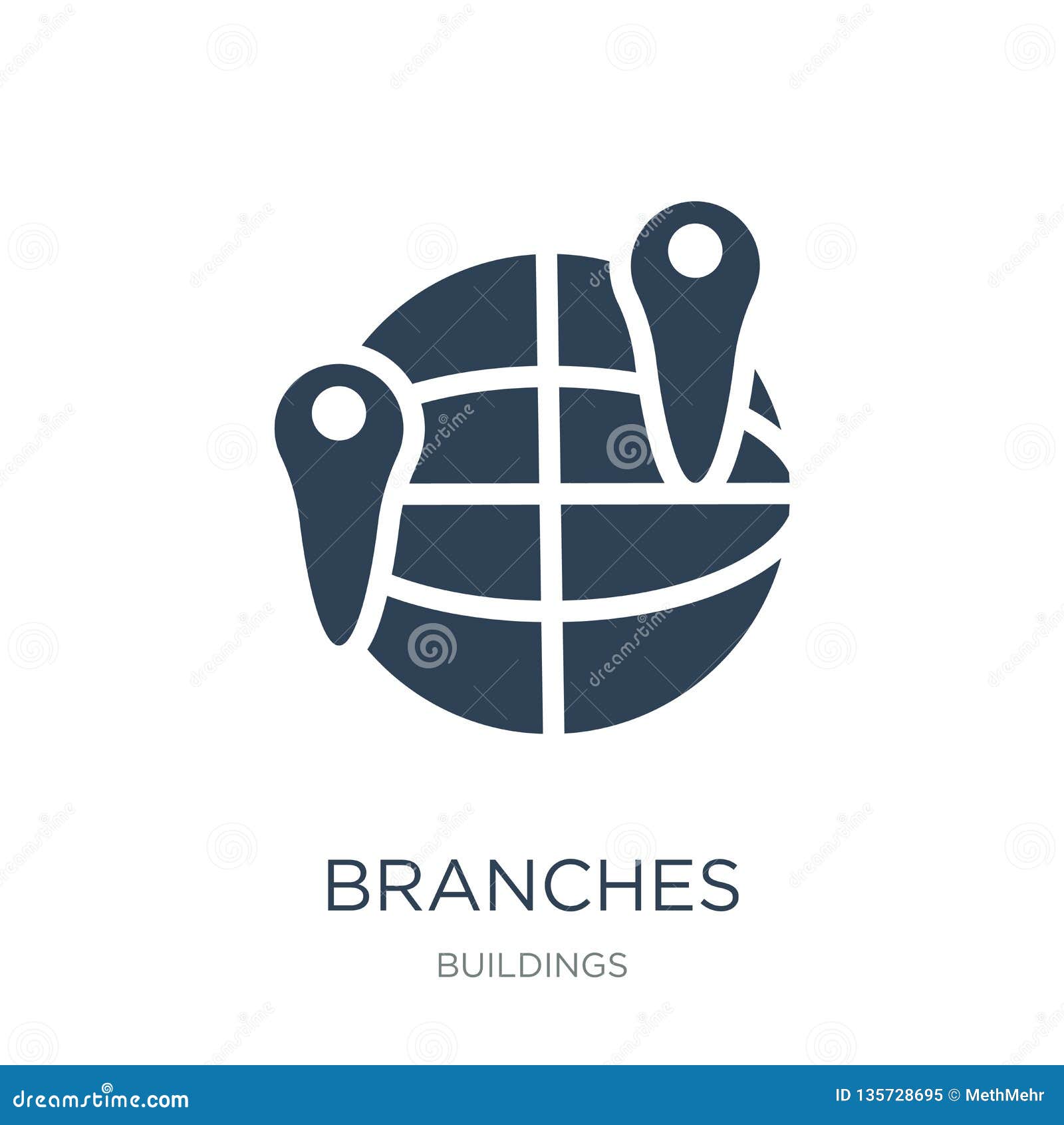 Branches Icon in Trendy Design Style. Branches Icon Isolated on White ...