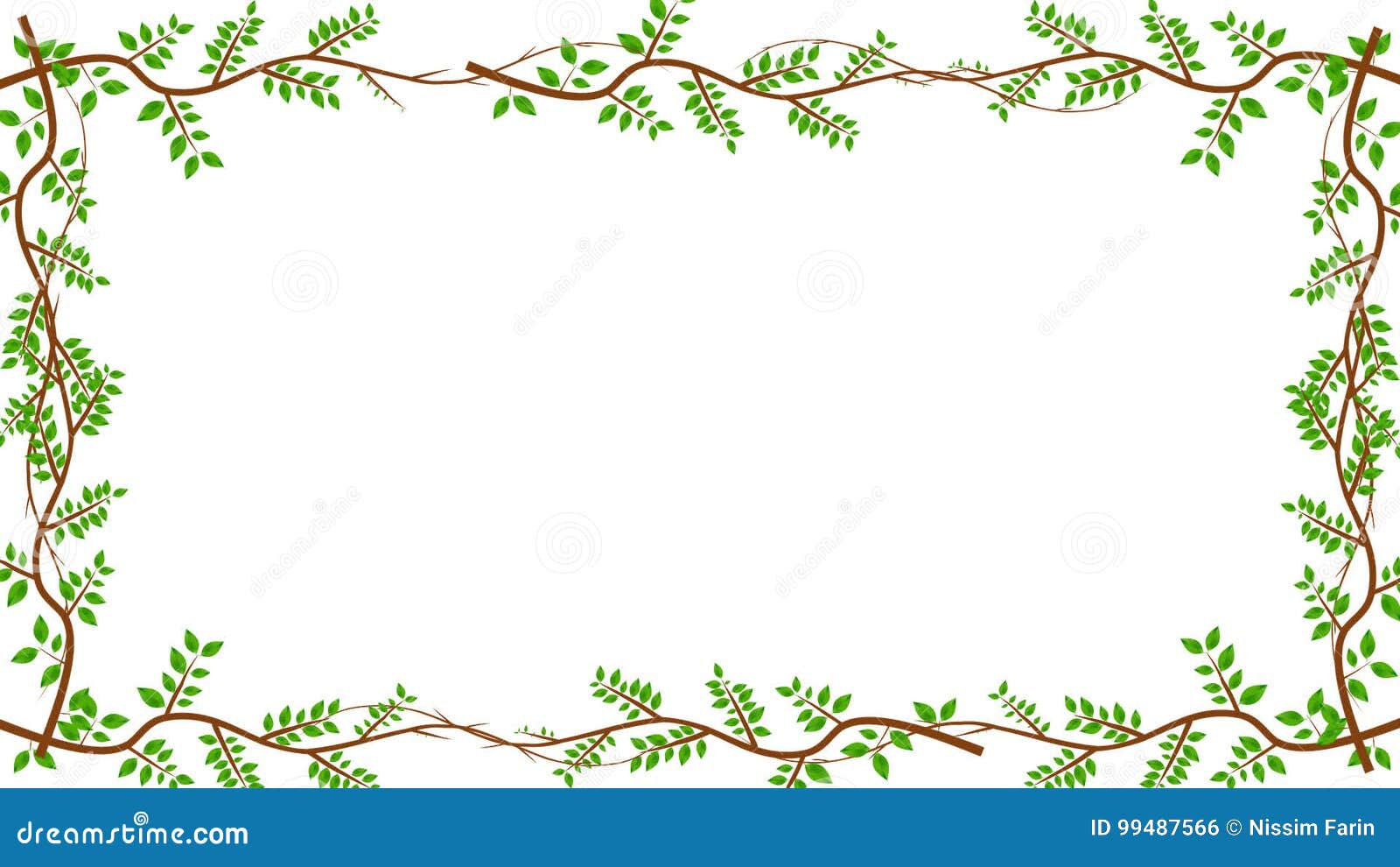 Branches and Leaves Growing into a Frame in Alpha Channel Stock Footage ...