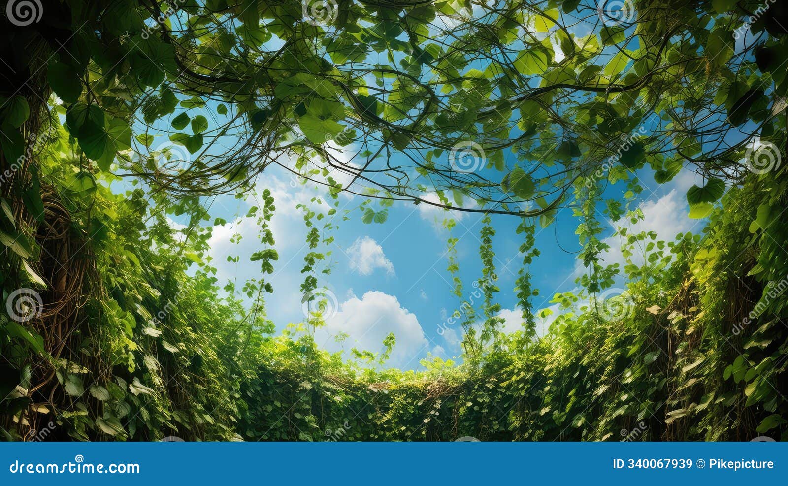 Branches plants overhead stock illustration. Illustration of nature ...