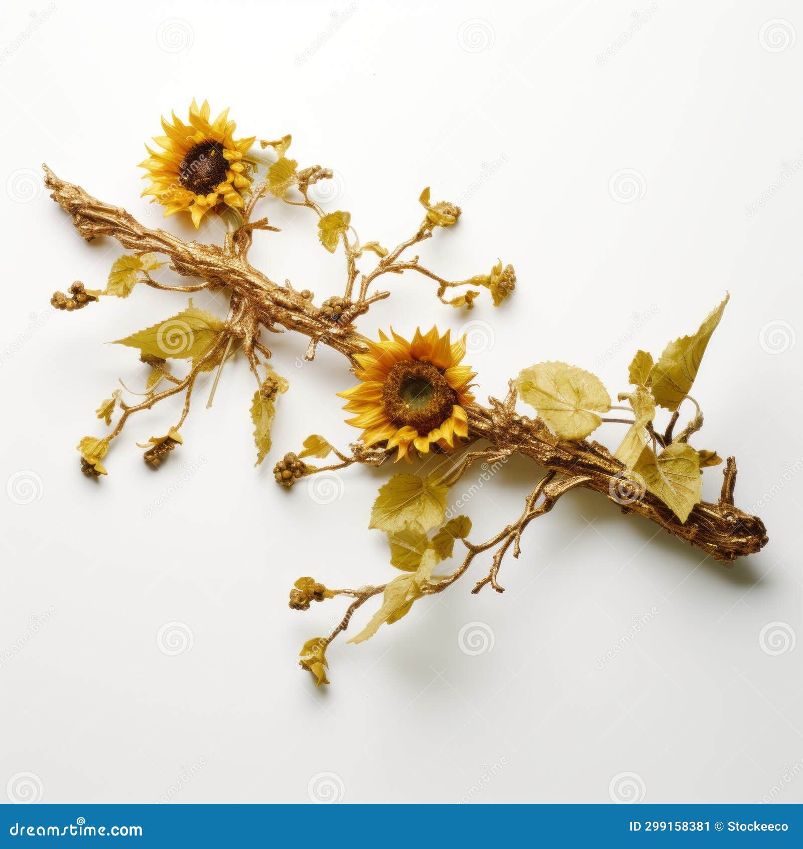 Intricate Sunflower Branch Sculpture Inspired by Matthew Barney Stock ...