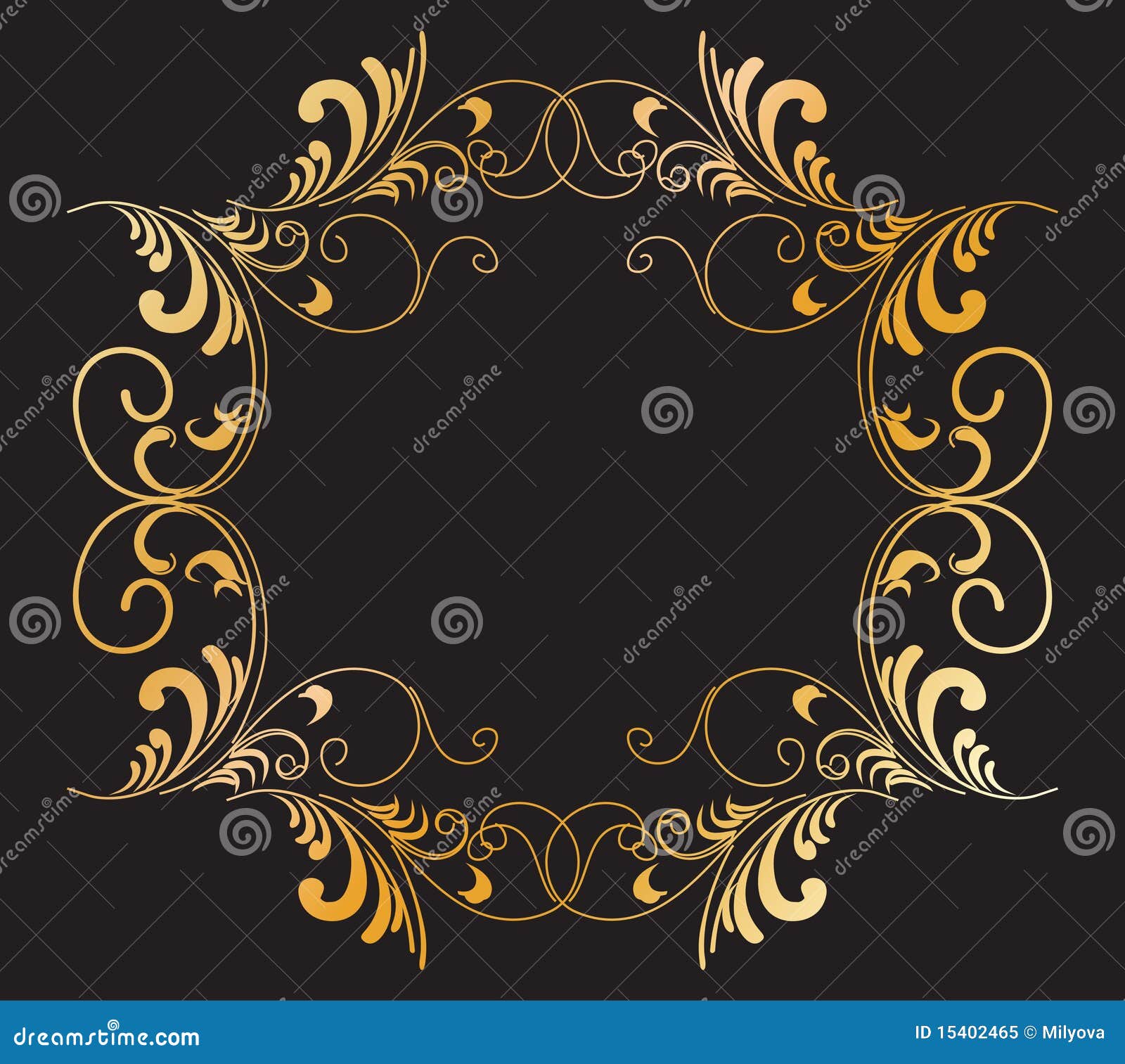 Branches-swirl-frame-b stock vector. Illustration of accent - 15402465